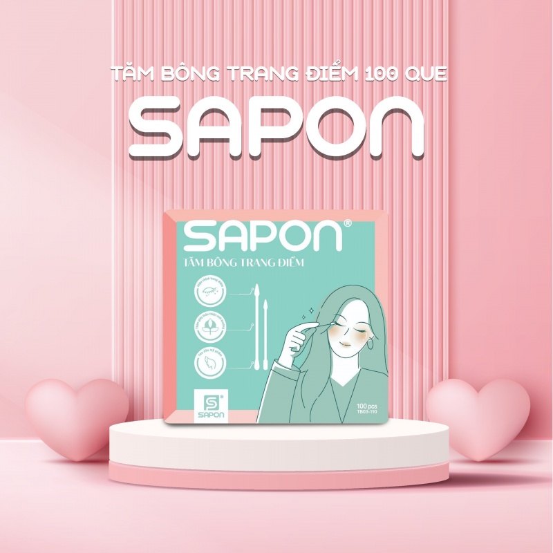 Tăm bông trang điểm Sapon 100pcs TB03-110