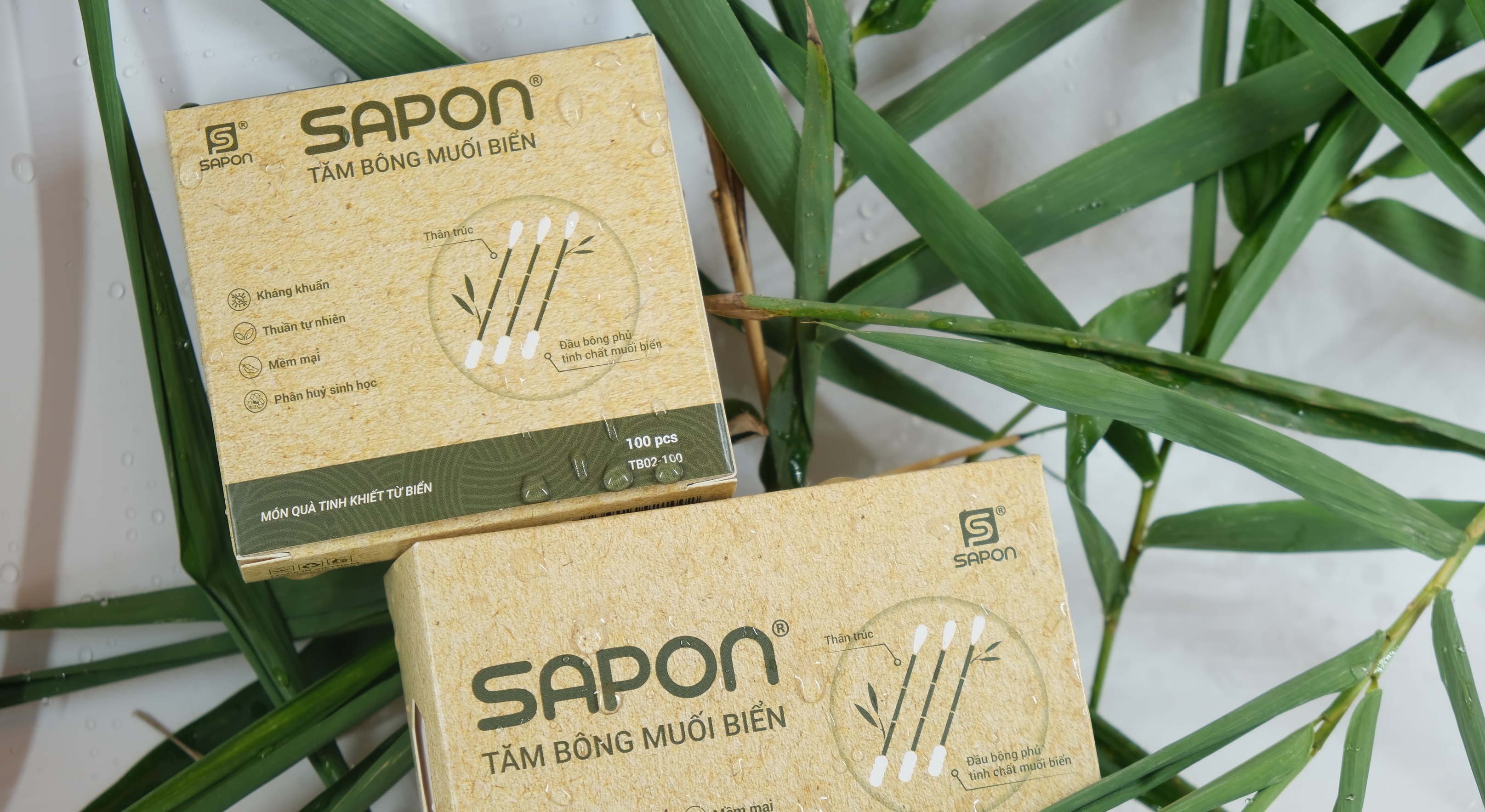 Tăm bông muối biển SAPON - Lựa chọn của xu thế tiêu dùng xanh